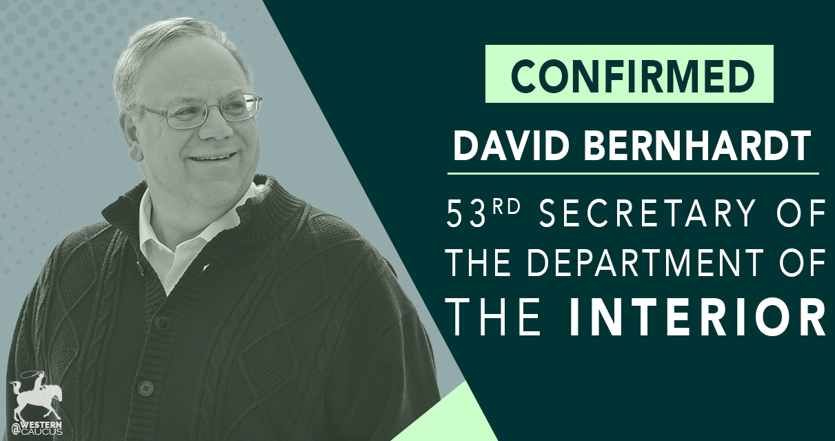 David Bernhardt Confirmed to be the 53rd Secretary of the Interior with ...